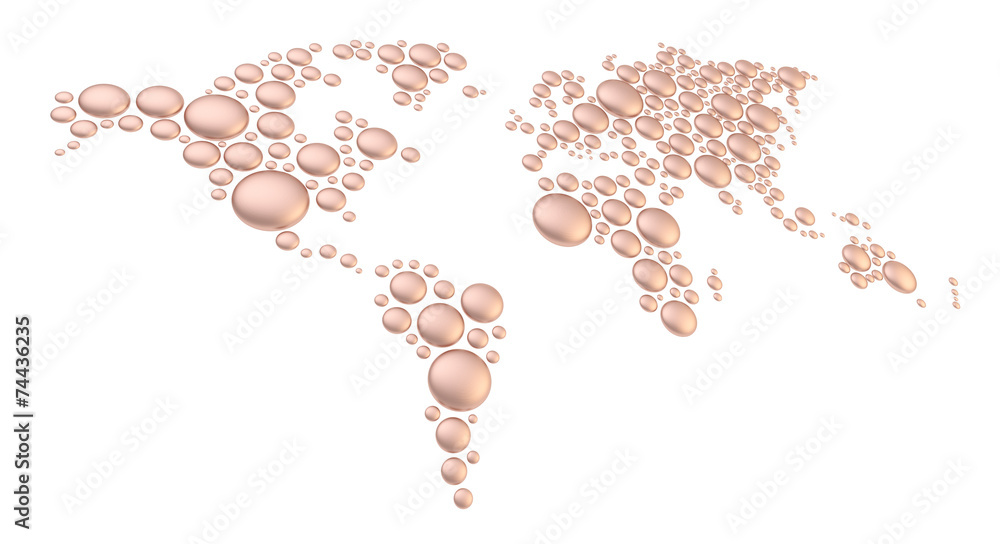 World map made of round shapes Stock Illustration | Adobe Stock