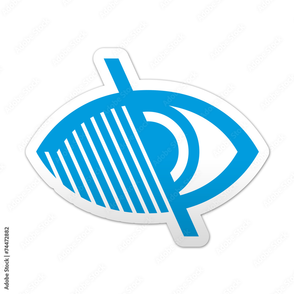 Pegatina simbolo ceguera ilustración de Stock | Adobe Stock