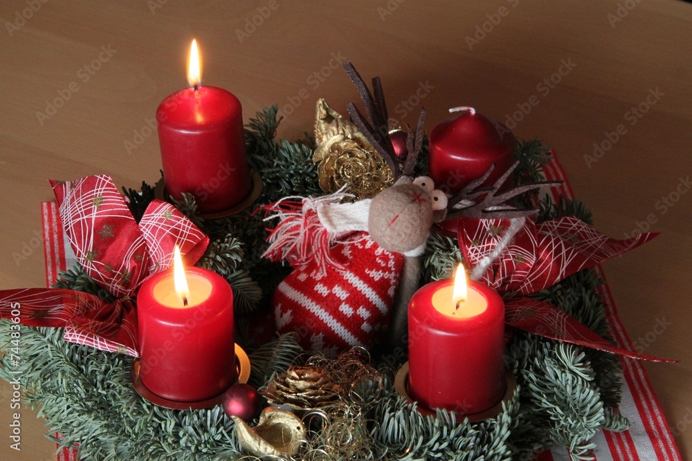 Grüße zum dritten Advent Stock-Foto | Adobe Stock