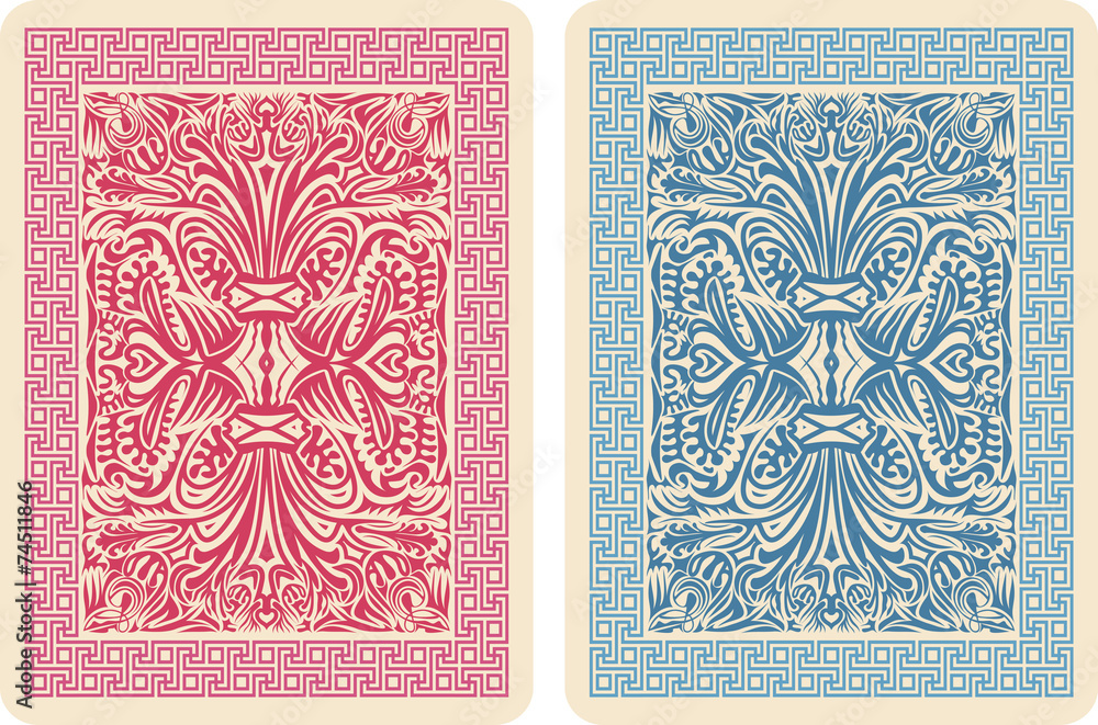 Playing Card Back Designs. Stock Vector | Adobe Stock