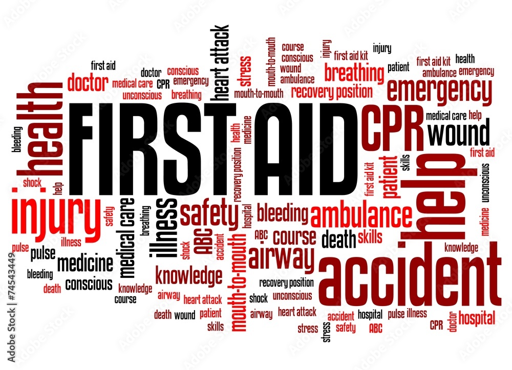 First aid CPR - word cloud concept Stock Illustration | Adobe Stock