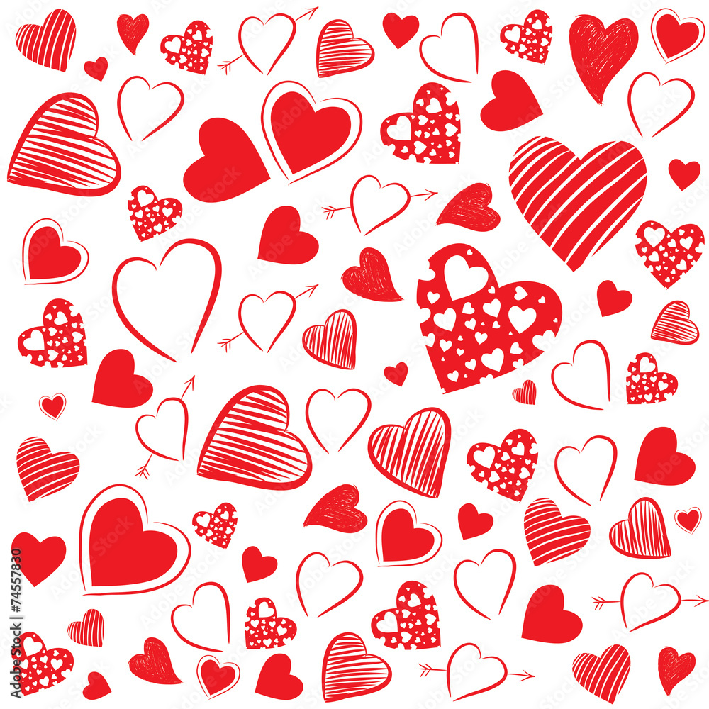 Heart Shapes Background Stock Vector | Adobe Stock