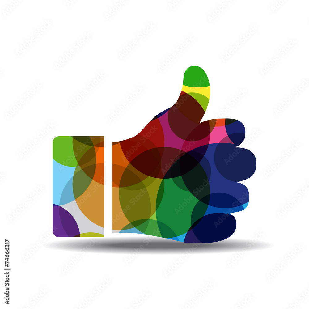 Thumbs Up Colorful Vector Icon Design Stock Vector | Adobe Stock