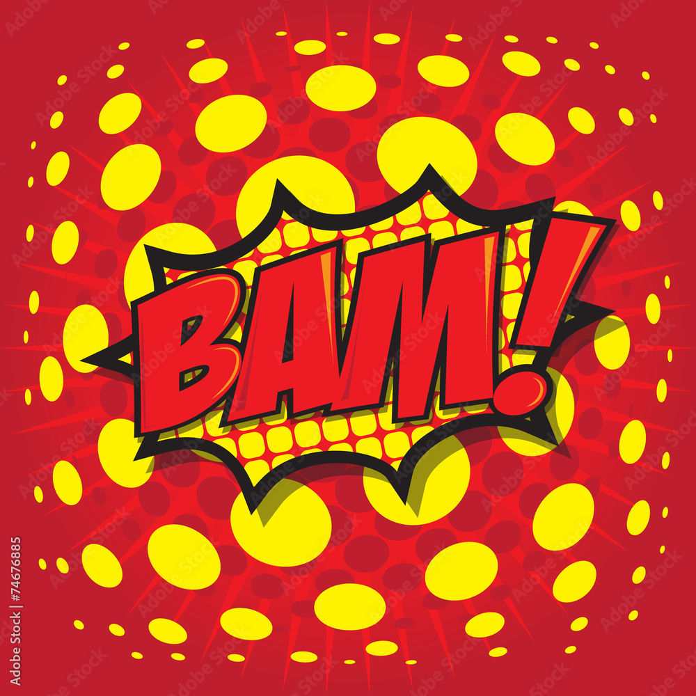 BAM! comic wording design for comic background Stock Vector | Adobe Stock