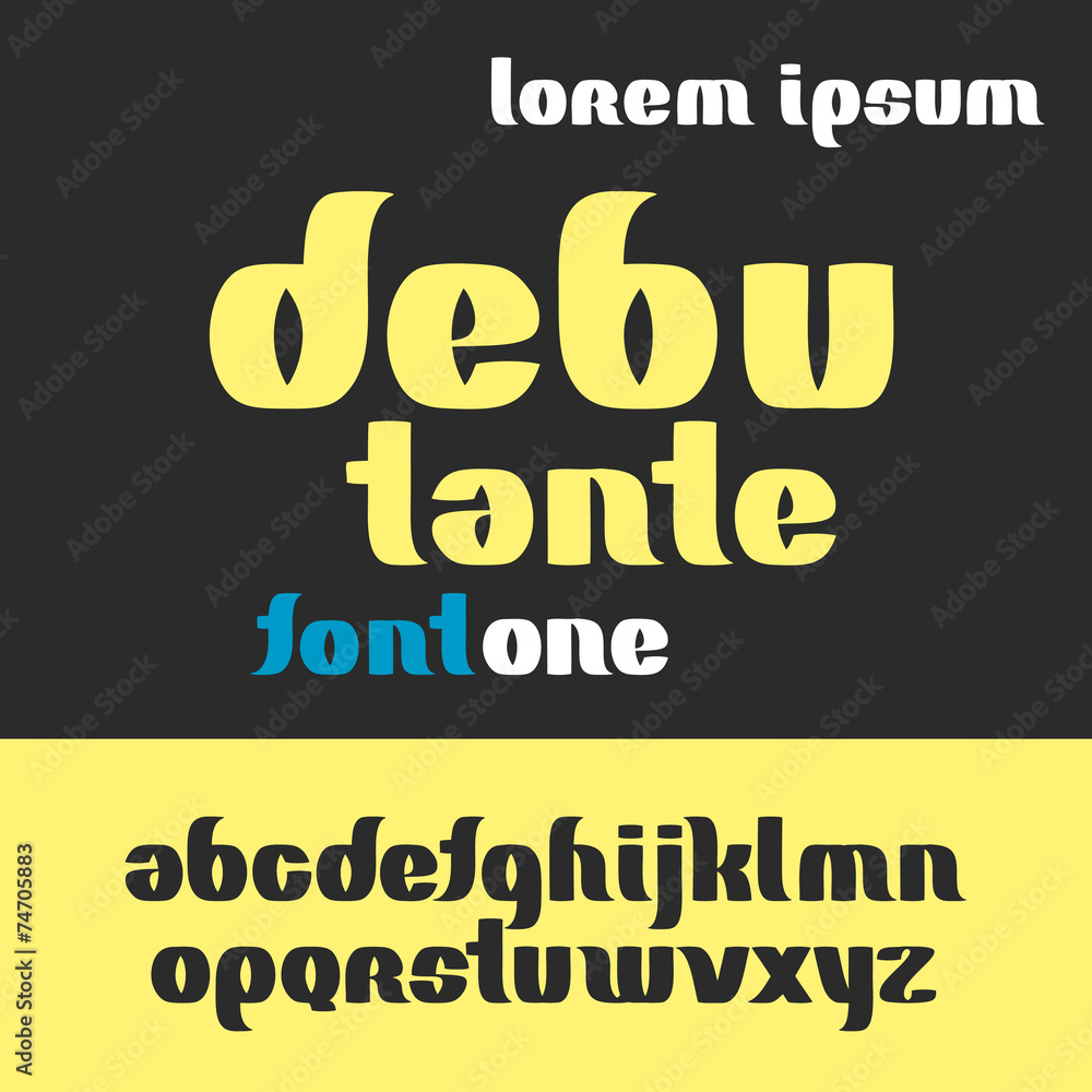 debutante font abc alphabet set Stock Vector | Adobe Stock