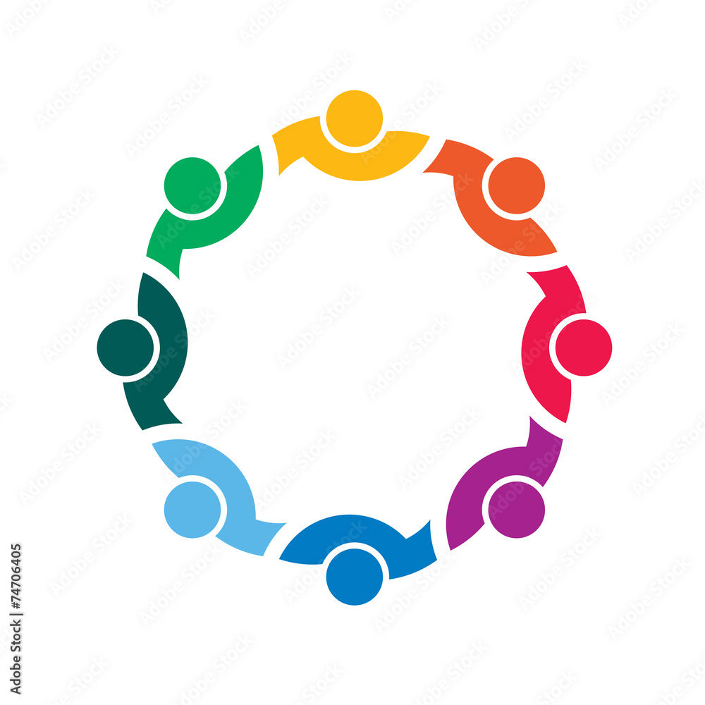 People together in circle. Vector design Stock Vector | Adobe Stock