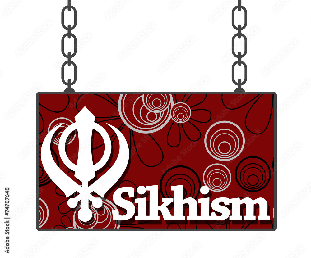 Sikhism Signboard Stock Illustration | Adobe Stock