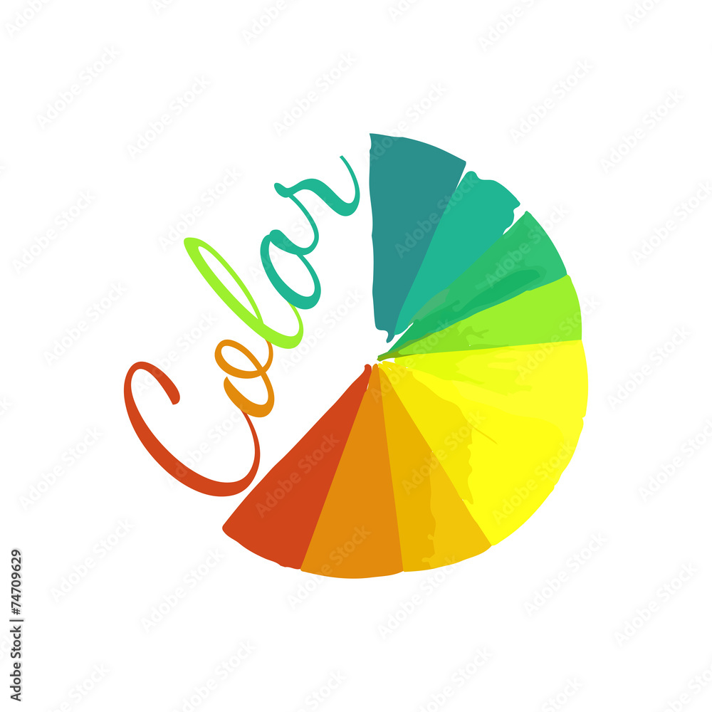 Color wheel, circular color palette with vibrant, vivid colors Stock ...