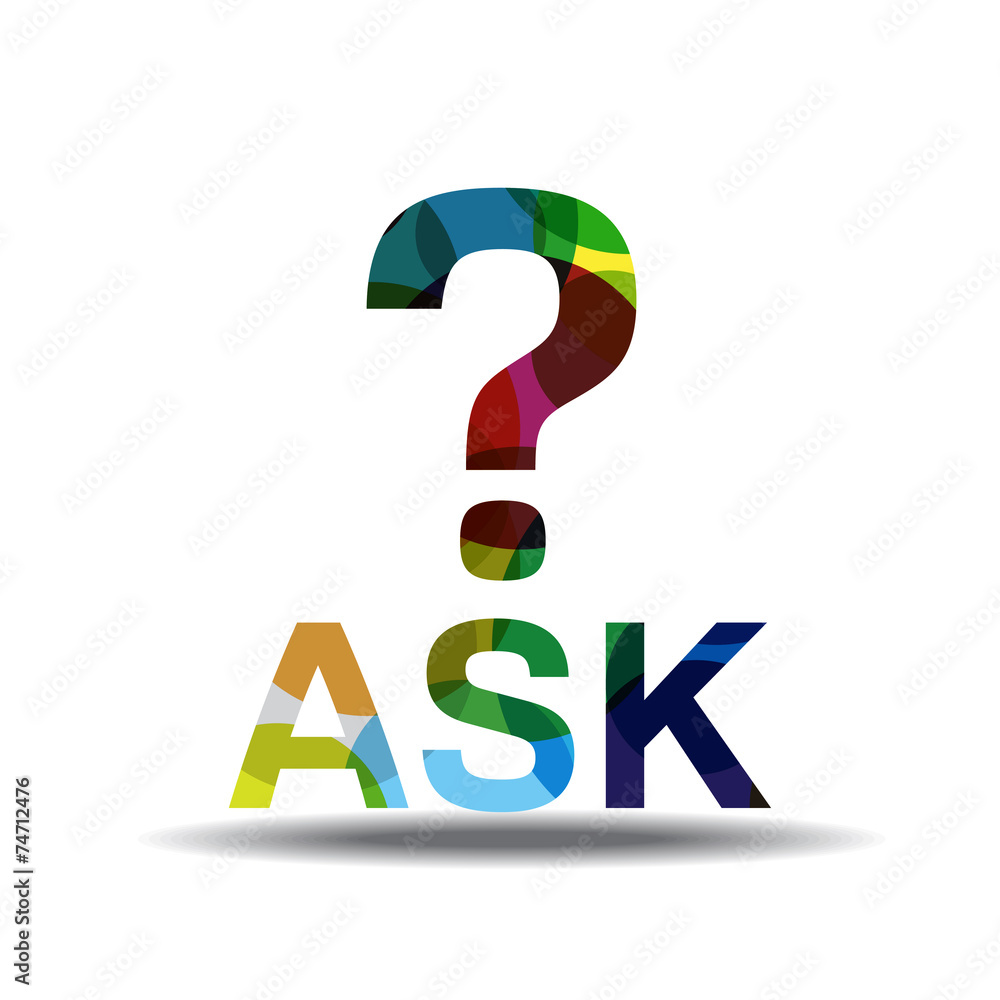 Ask Colorful Vector Icon Design Stock Vector | Adobe Stock