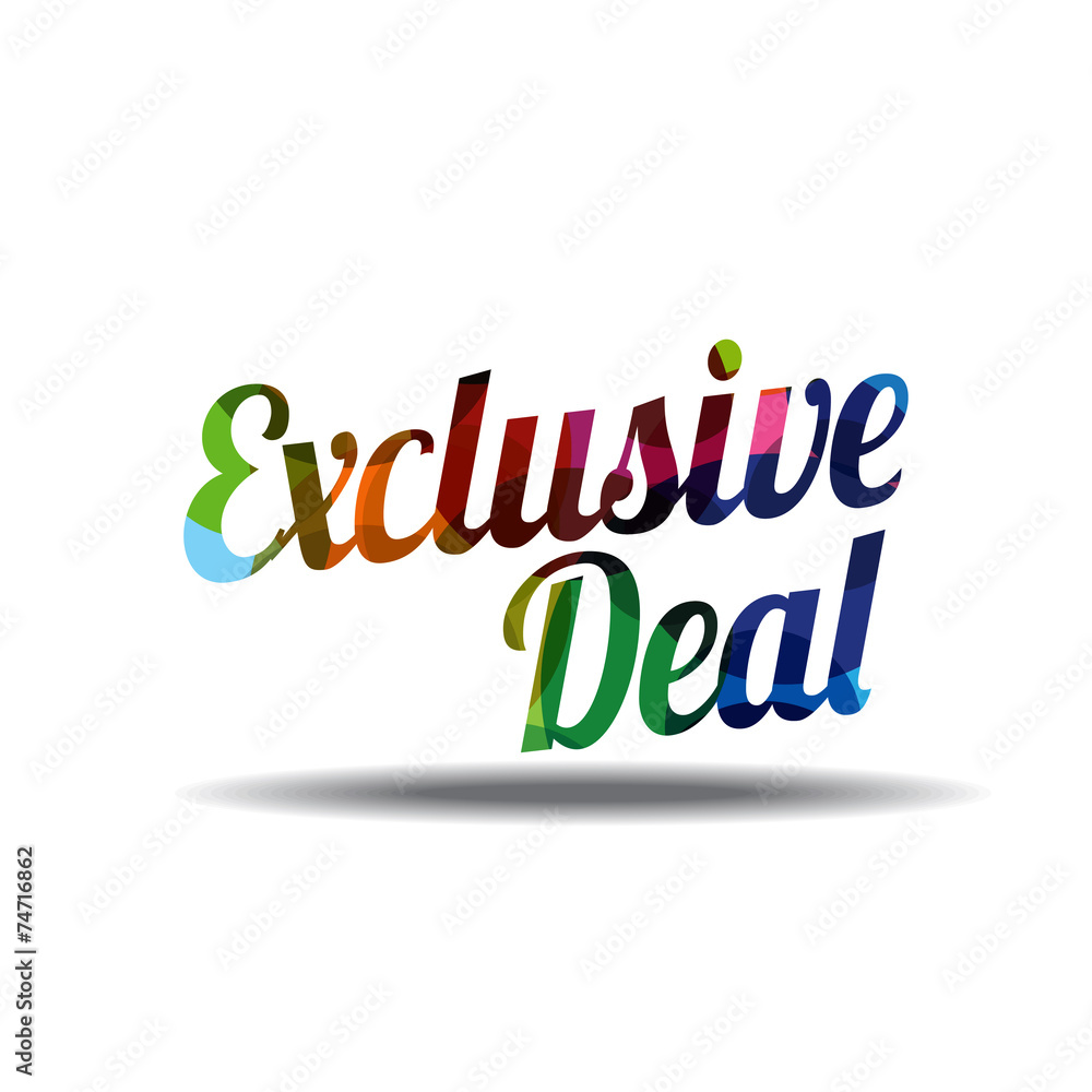 Exclusive Deal Colorful Vector Icon Design Stock Vector | Adobe Stock