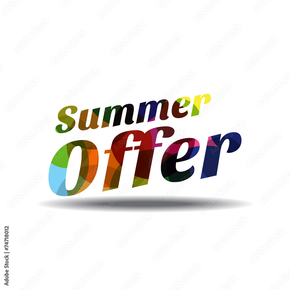 Summer Offers Colorful Vector Icon Design Stock Vector | Adobe Stock