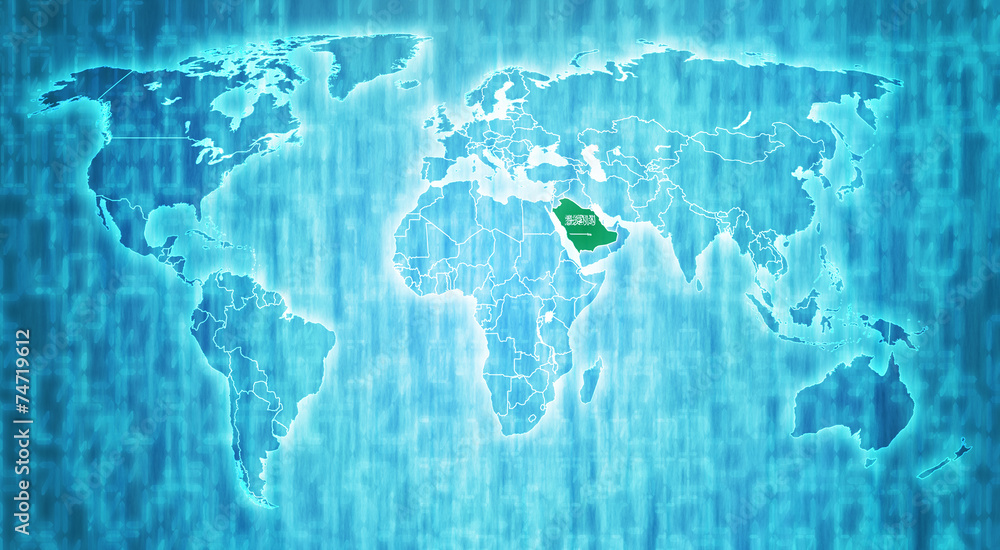 saudi arabia territory on world map Stock Illustration | Adobe Stock
