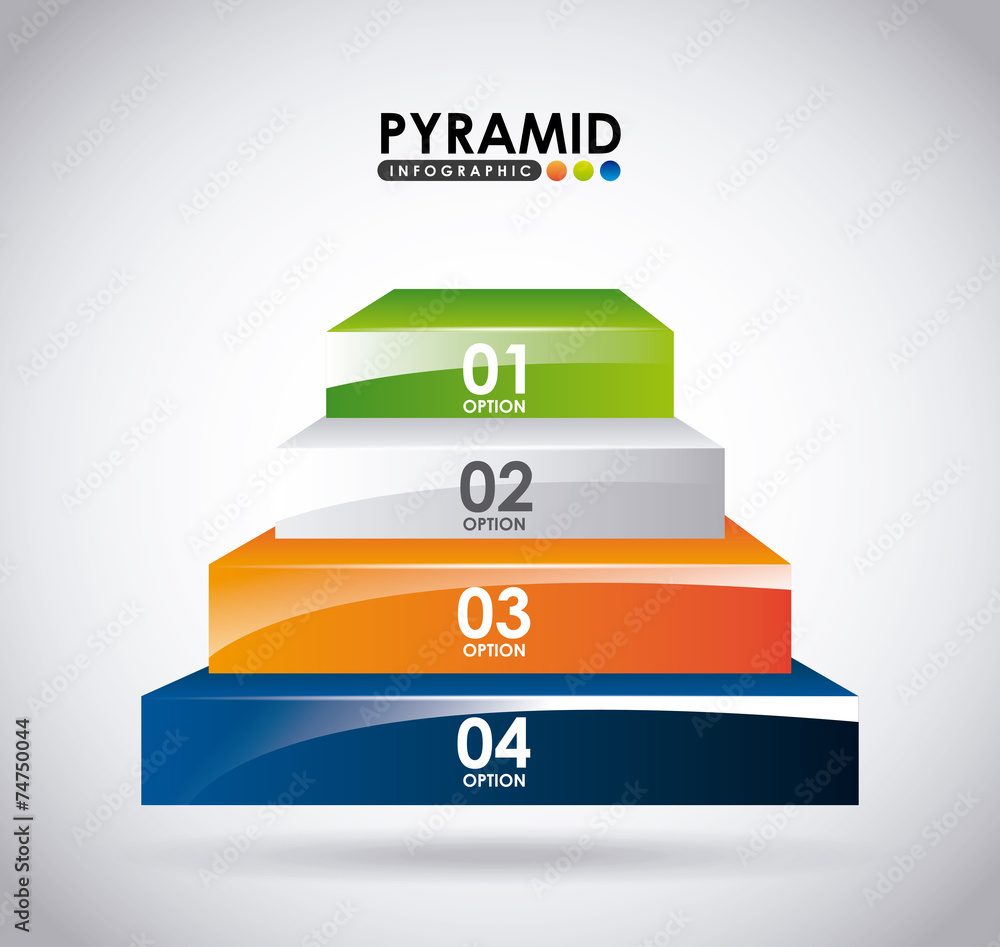 pyramid infographic Stock Vector | Adobe Stock