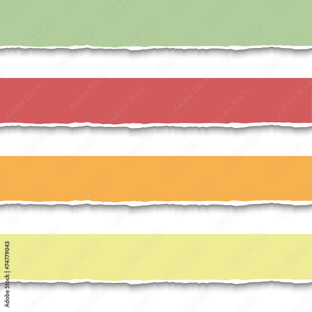 Torn paper pieces banners Stock Vector | Adobe Stock