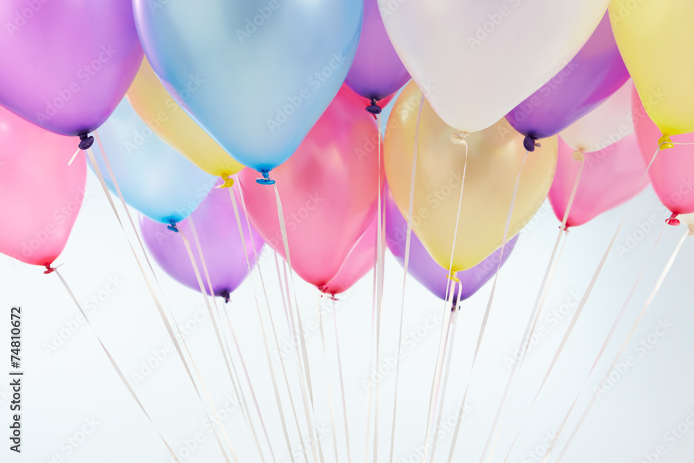 Bunch Of Colorful Balloons Shot In Studio Stock Photo | Adobe Stock