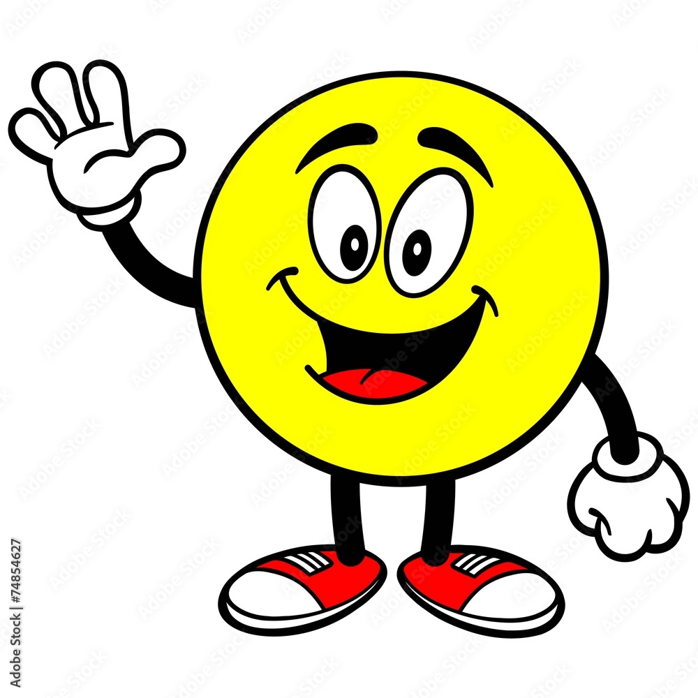 Emoticon Waving Stock Vector | Adobe Stock