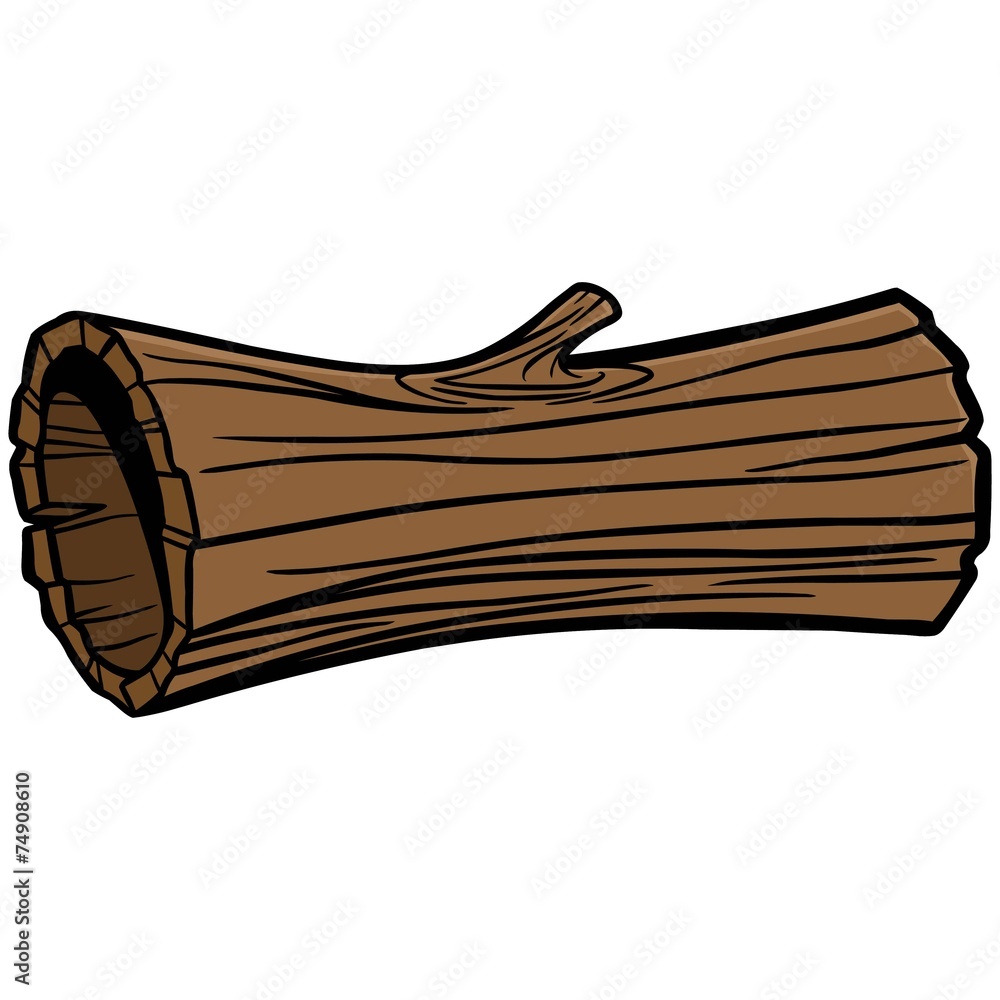 Hollow Log vector de Stock | Adobe Stock