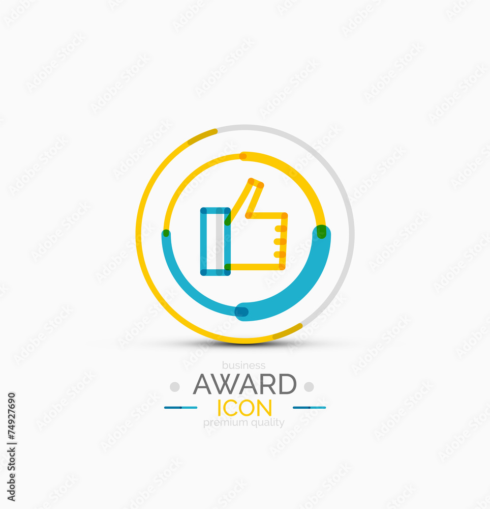 Thumb up icon, logo design Stock Vector | Adobe Stock