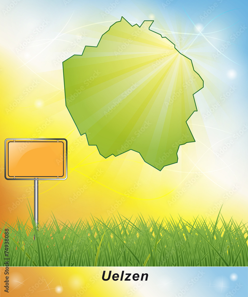 Karte von Uelzen Stock Illustration | Adobe Stock