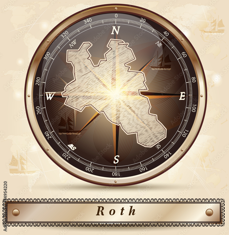 Karte von Roth Stock Vector | Adobe Stock