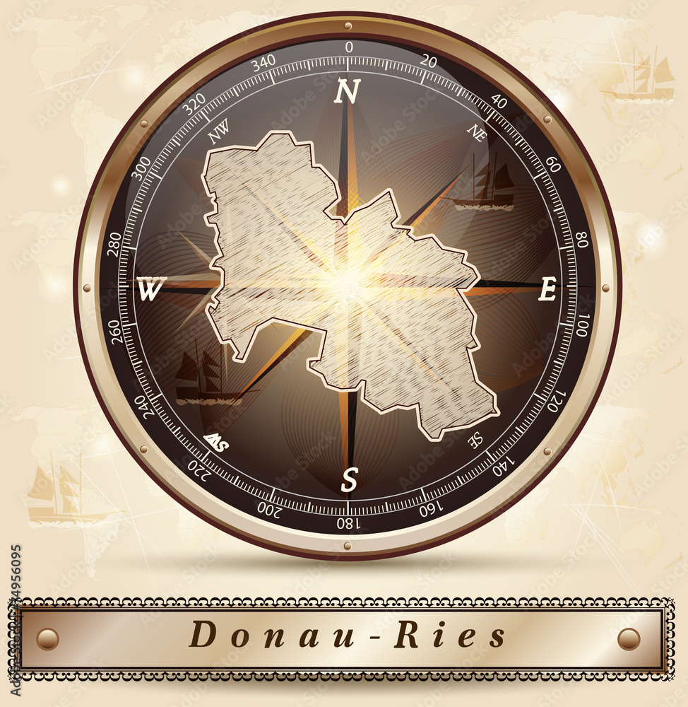 Vetor de Karte von Donau-Ries do Stock | Adobe Stock