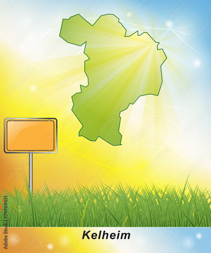 Karte von Kelheim Stock Illustration | Adobe Stock