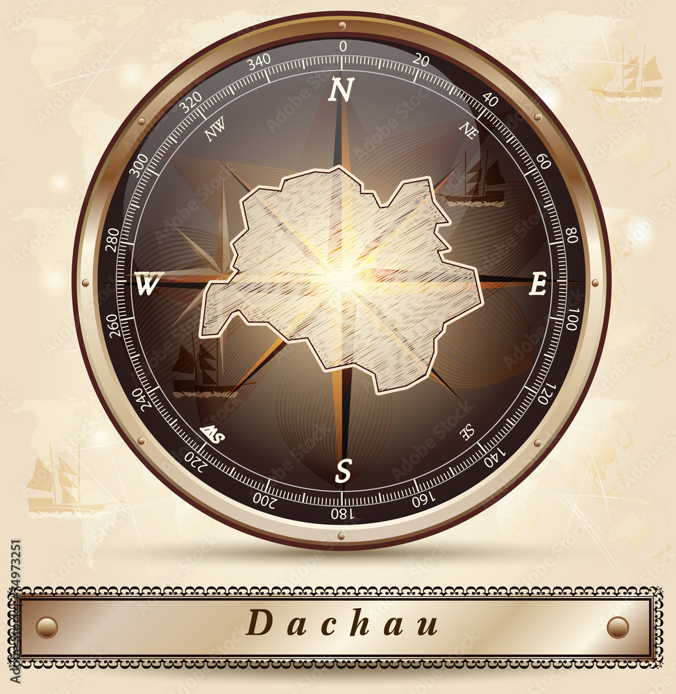 Karte von Dachau Stock Vector | Adobe Stock