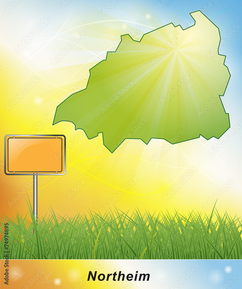 Karte von Northeim Stock Illustration | Adobe Stock