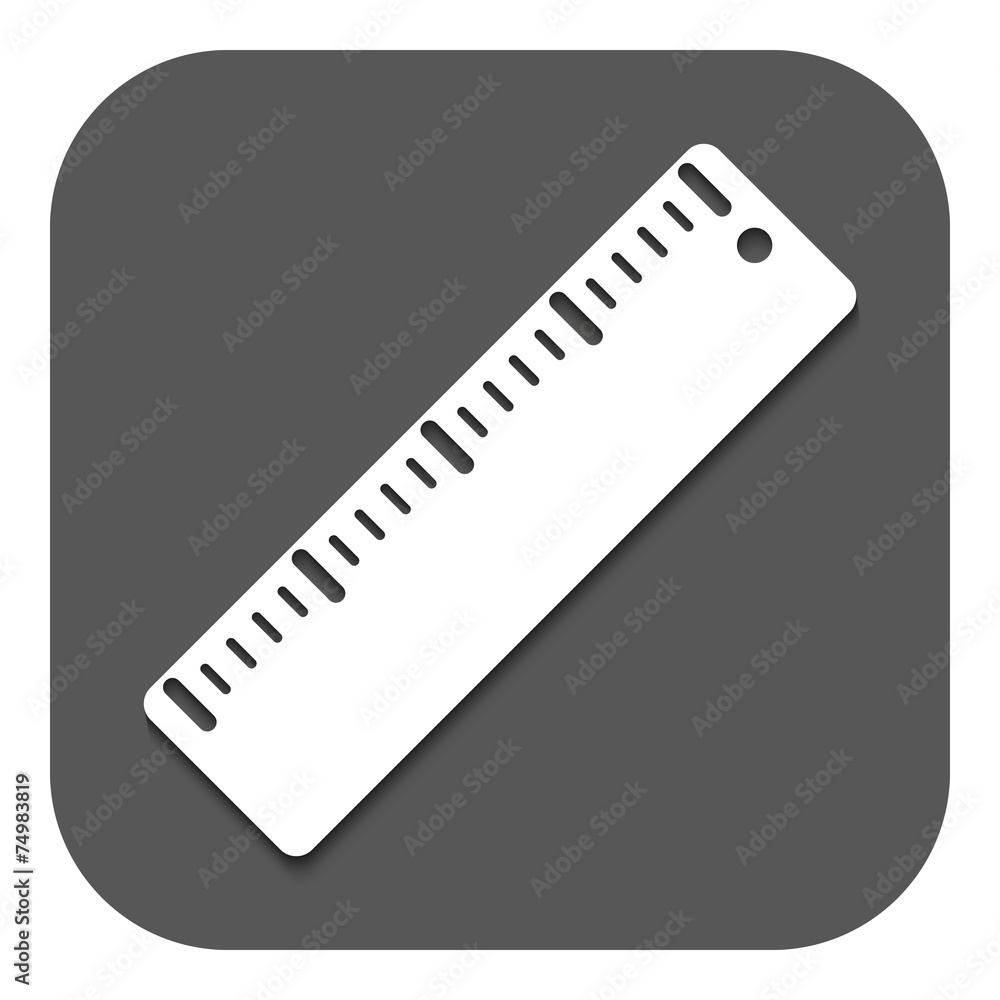 The ruler icon. Ruler symbol. Flat. Vector Stock Vector | Adobe Stock