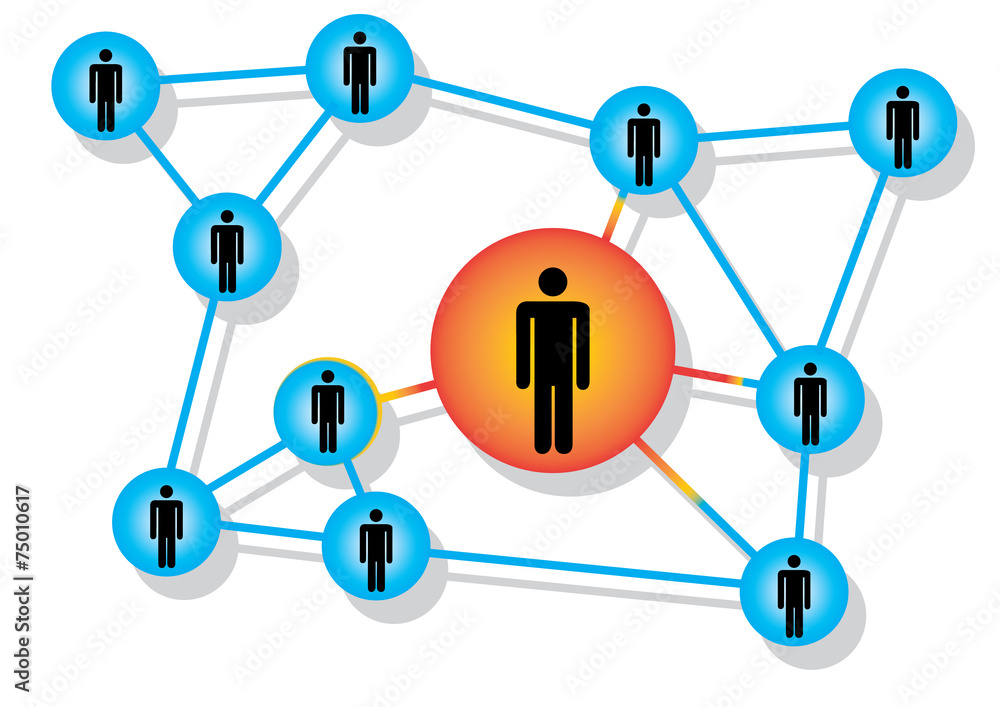 Vecteur Stock Infected person infecting others | Adobe Stock