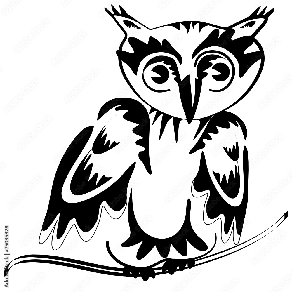 Eule Stock-Vektorgrafik | Adobe Stock