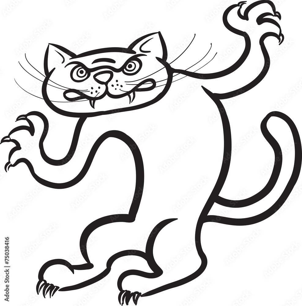 Evil Cat Drawing