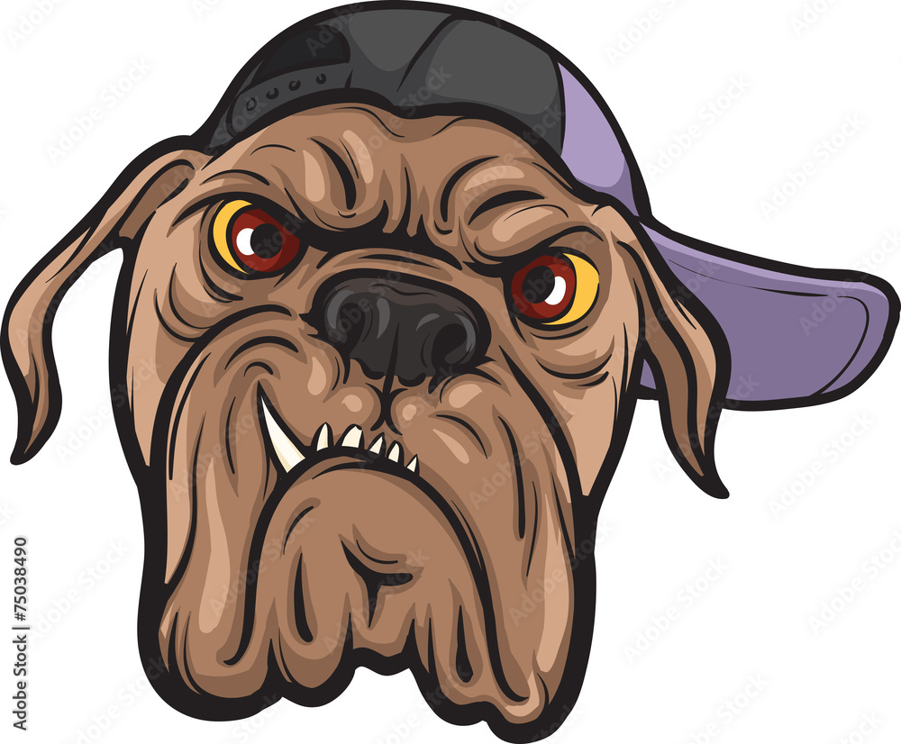 angry dog face Stock Vector | Adobe Stock