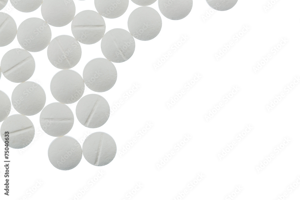 Weiße Tabletten Stock-Foto | Adobe Stock