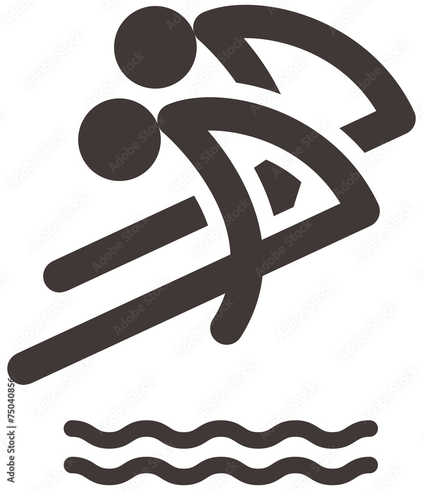 Synchronized diving icon Stock Photo | Adobe Stock