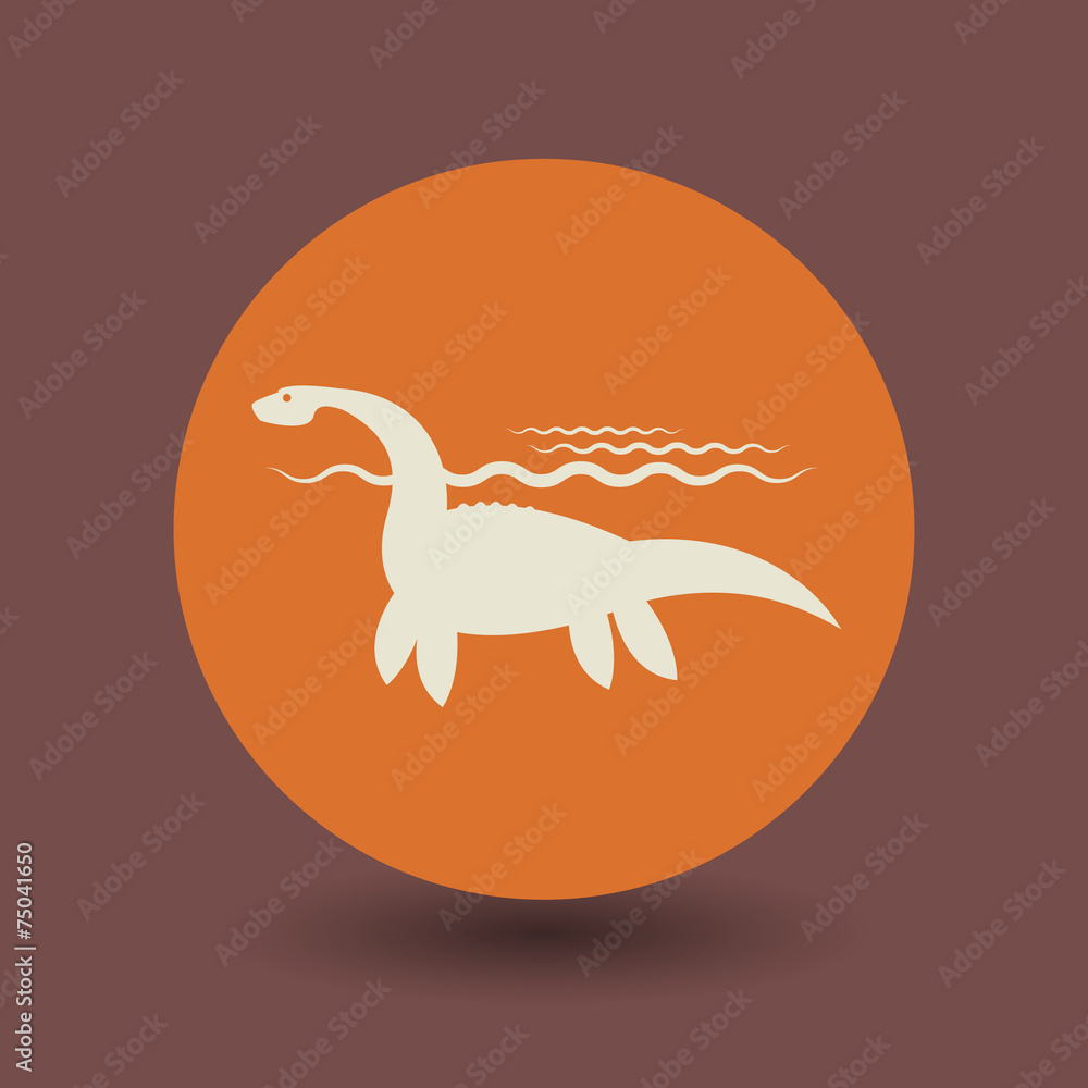 Dinosaur symbol, vector Stock Vector | Adobe Stock