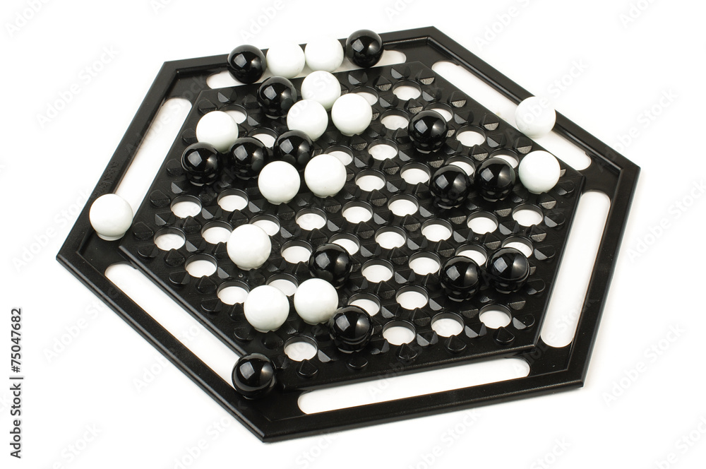 Full view of Abalone game in progress isolated Stock Photo | Adobe Stock