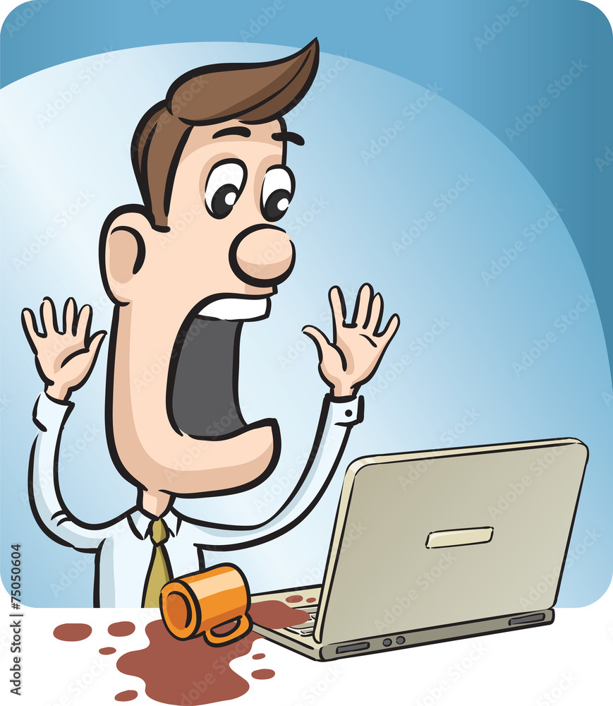Frustrated With Computer Clipart