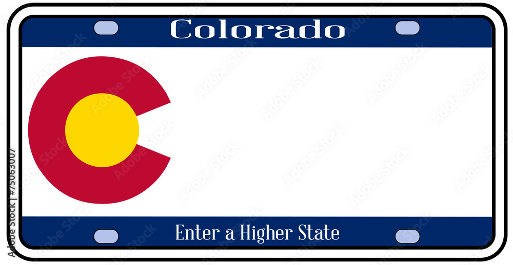Colorado State License Plate Stock Vector | Adobe Stock
