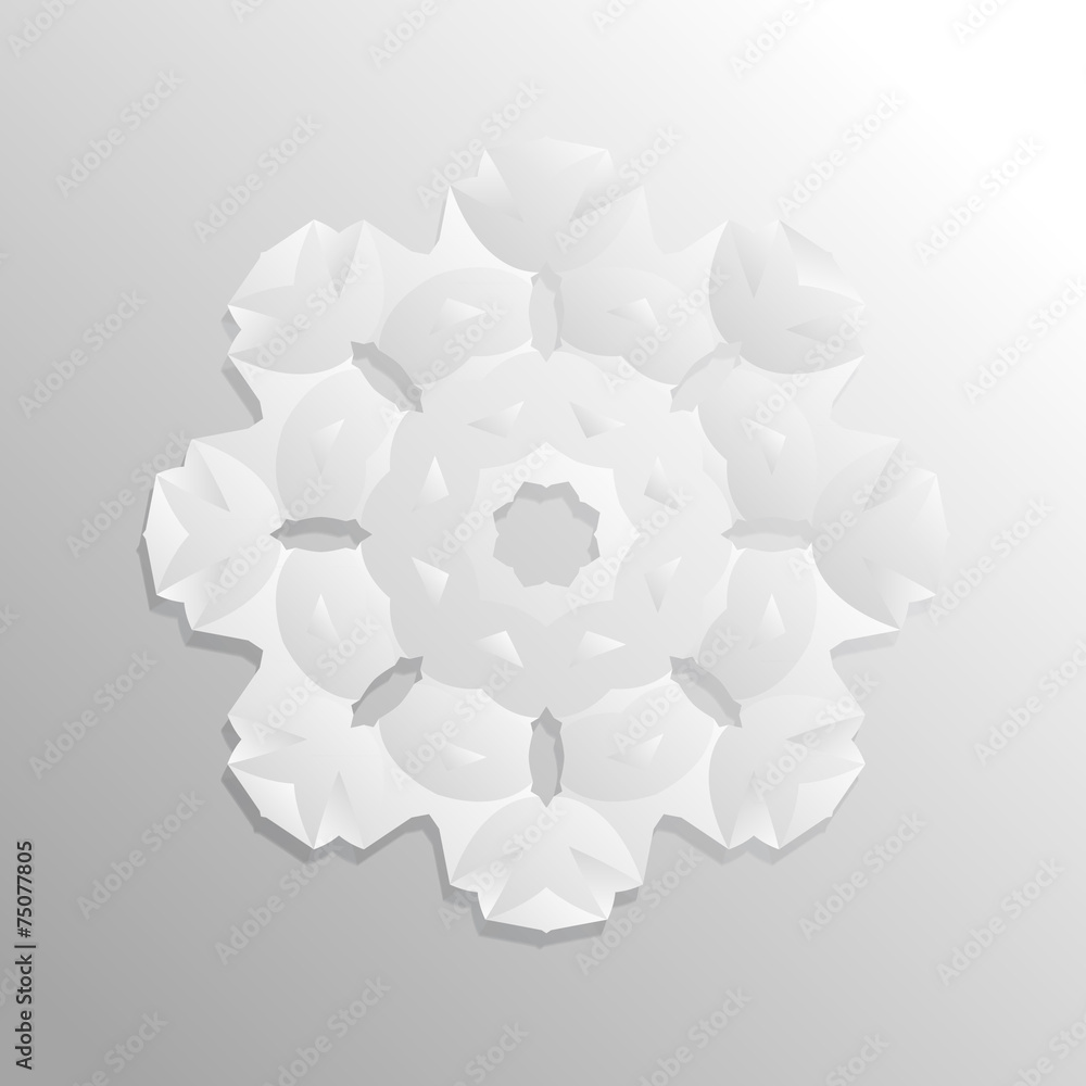 light paper flower long shade square geometric background Stock Vector ...