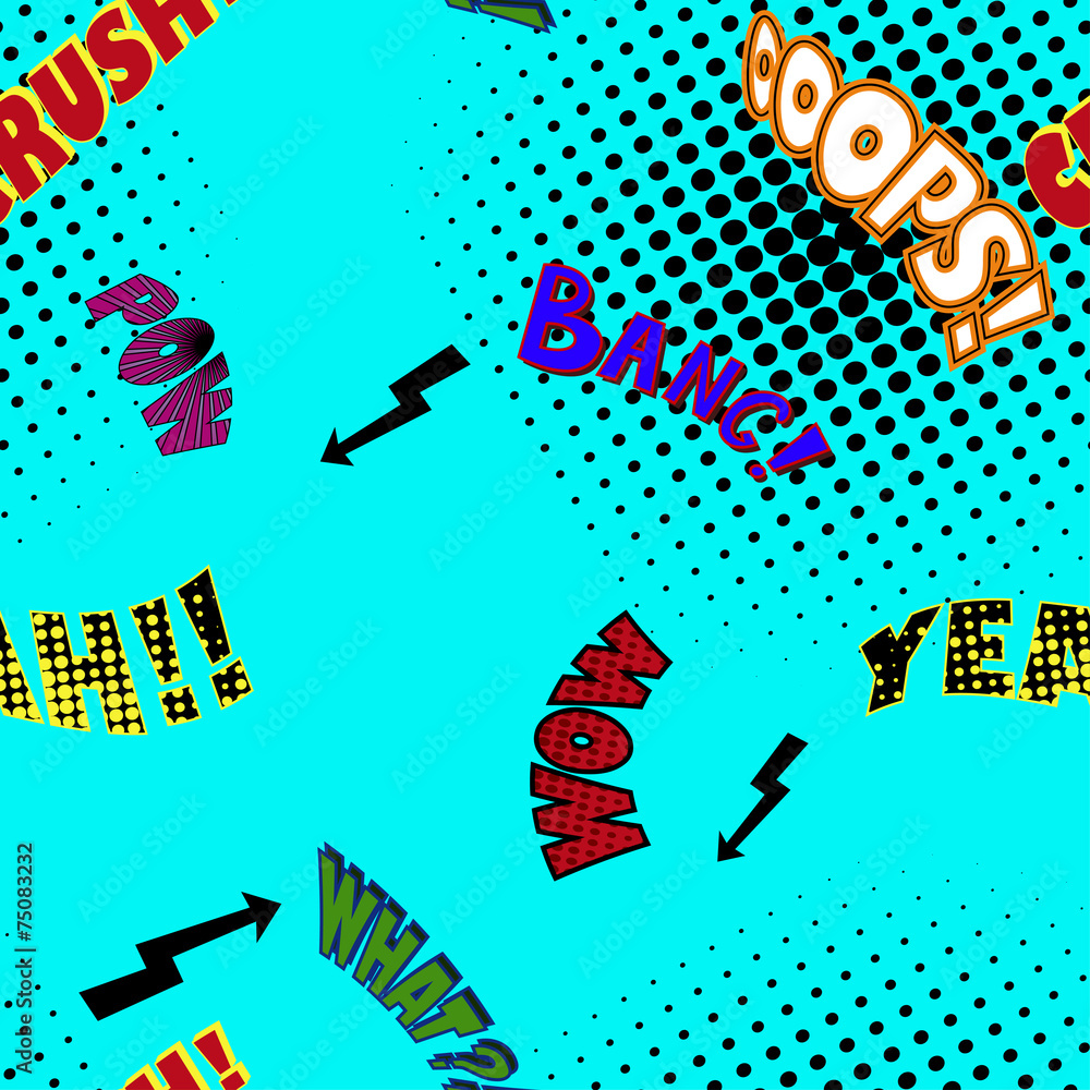 Comic Pattern Stock Vector | Adobe Stock