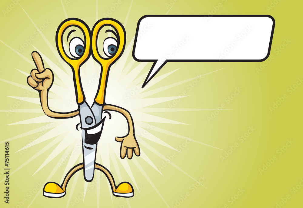 cartoon scissors character Stock Vector | Adobe Stock