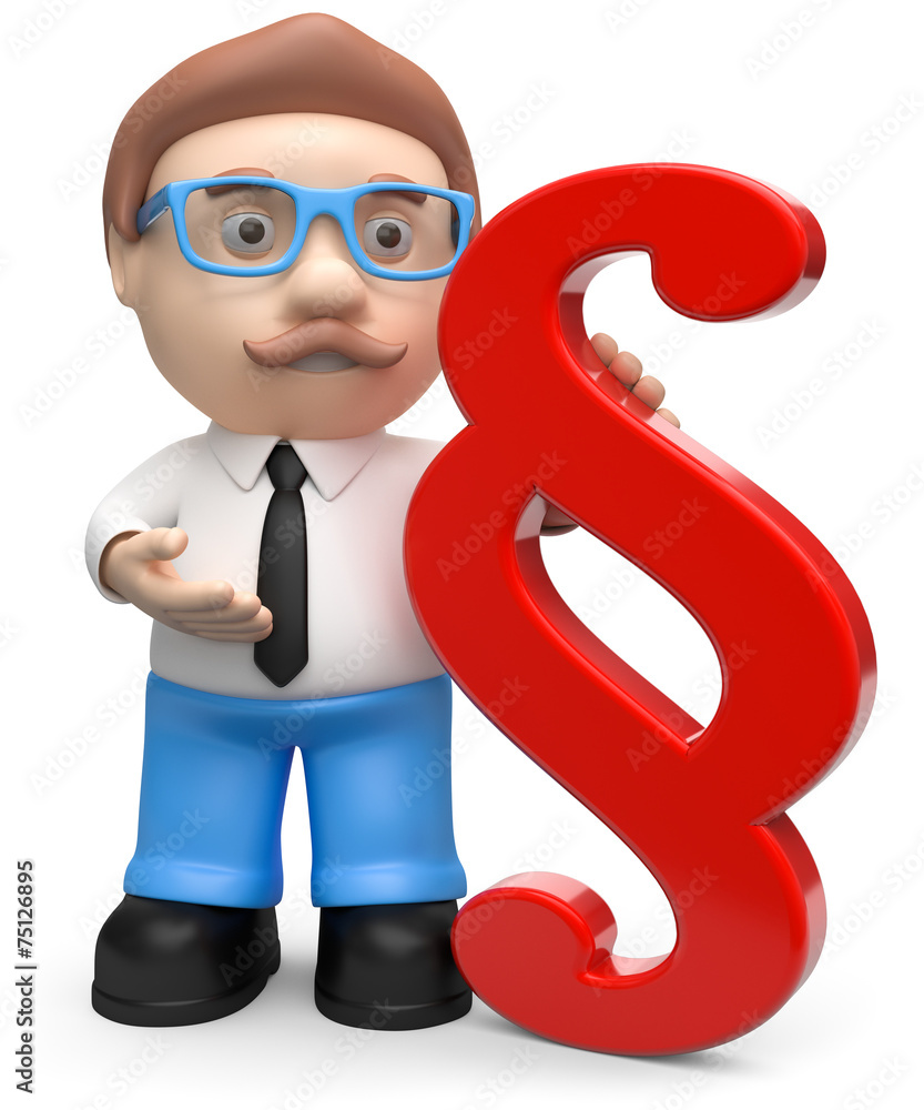 3d Figur Paragraph Stock Illustration | Adobe Stock