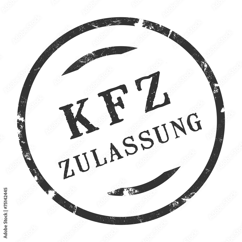 sk257 - KFZ-Stempel - Kfz Zulassung kfz18 g2745 Stock-Illustration ...