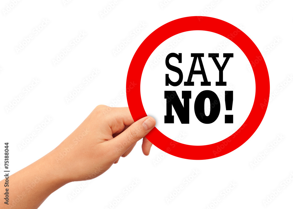 Say no sign Stock Photo | Adobe Stock