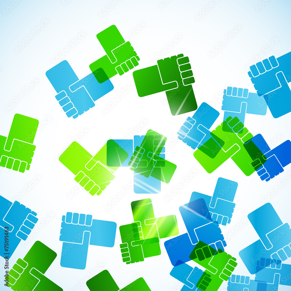 abstract background: handshake Stock Vector | Adobe Stock