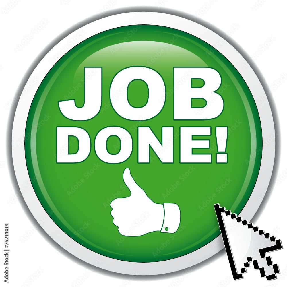 JOB DONE! ICON Stock Vector | Adobe Stock