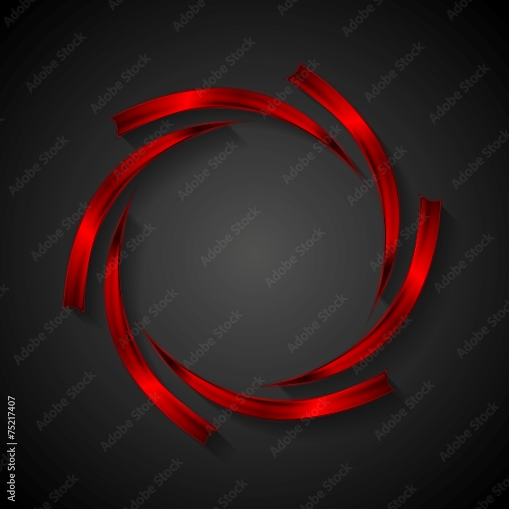 Abstract red metal logo design Stock Vector | Adobe Stock