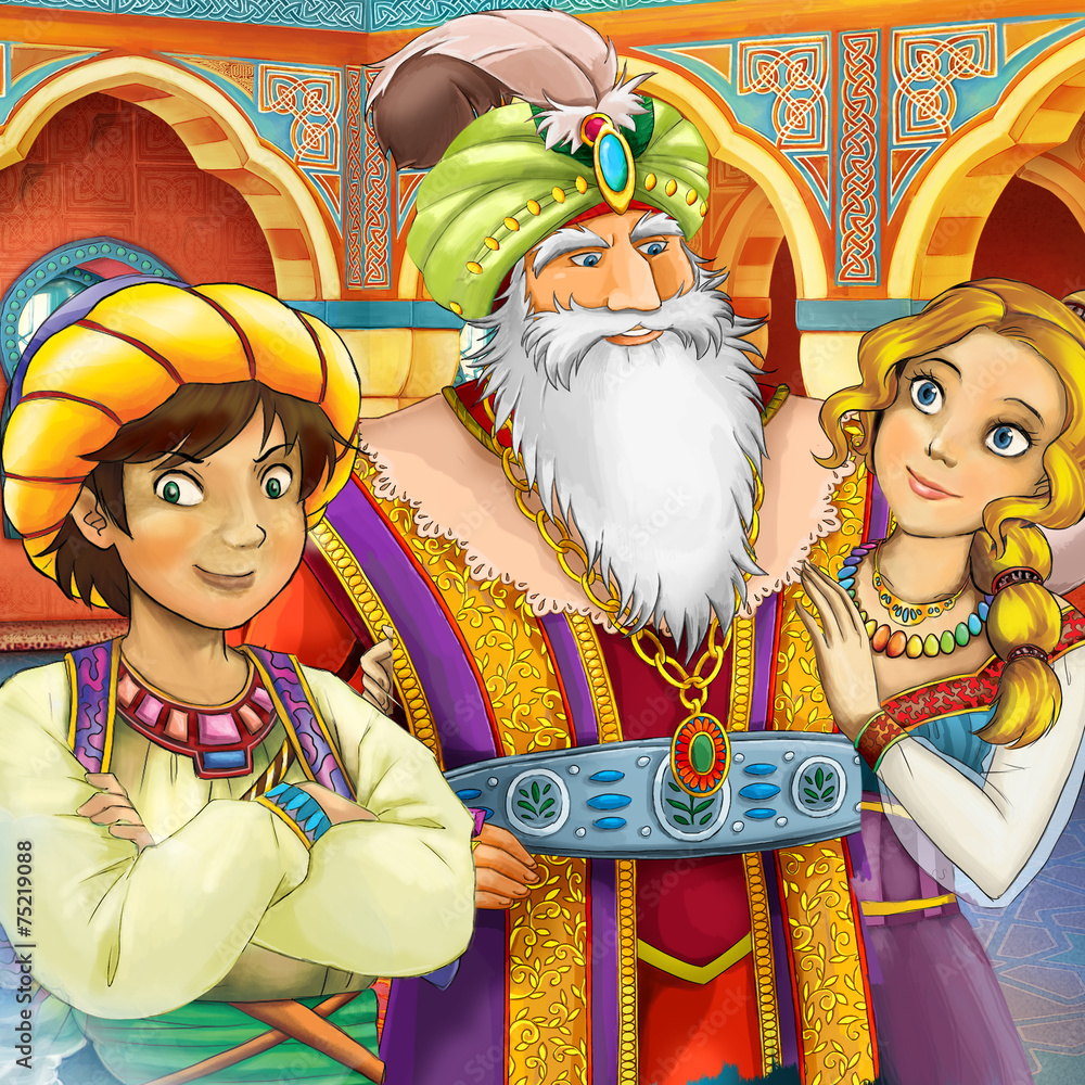 Cartoon fairy tale scene - illustration for children Stock Illustration ...