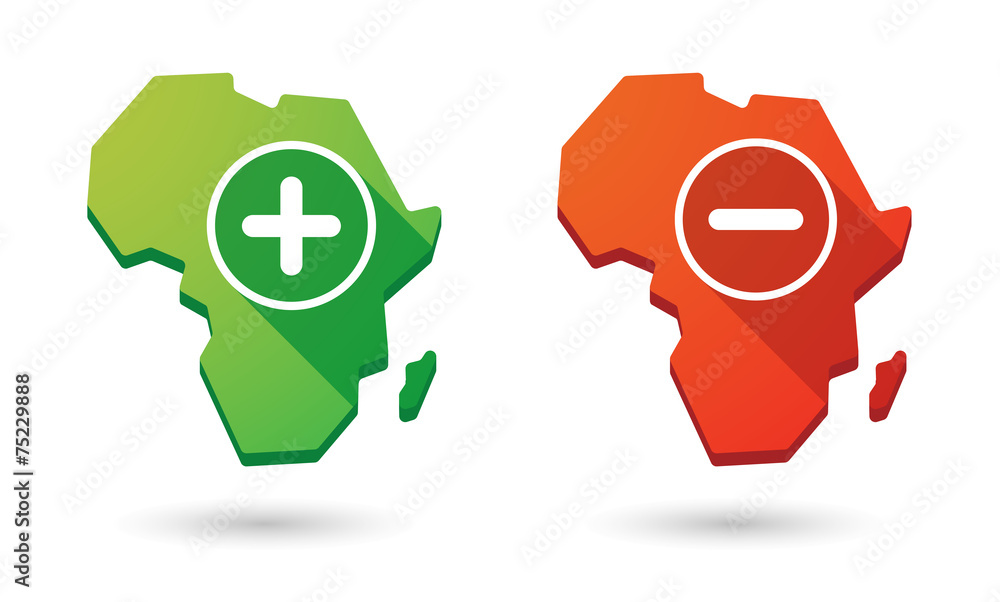 Africa continent map icon set Stock Vector | Adobe Stock
